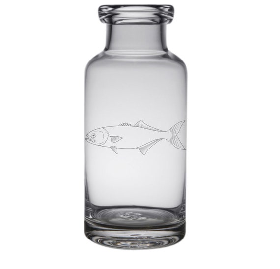 Bluefish Engraved Glass Carafe | Etsy