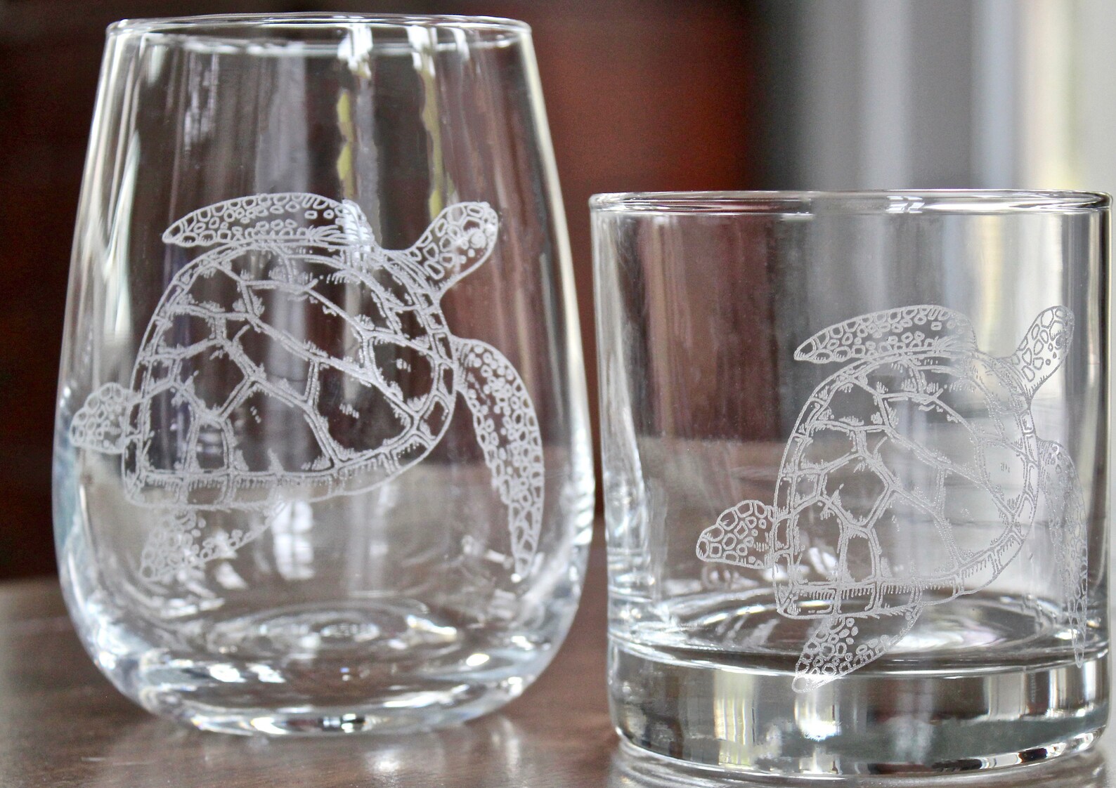 Sea Turtle Engraved Glasses - Etsy