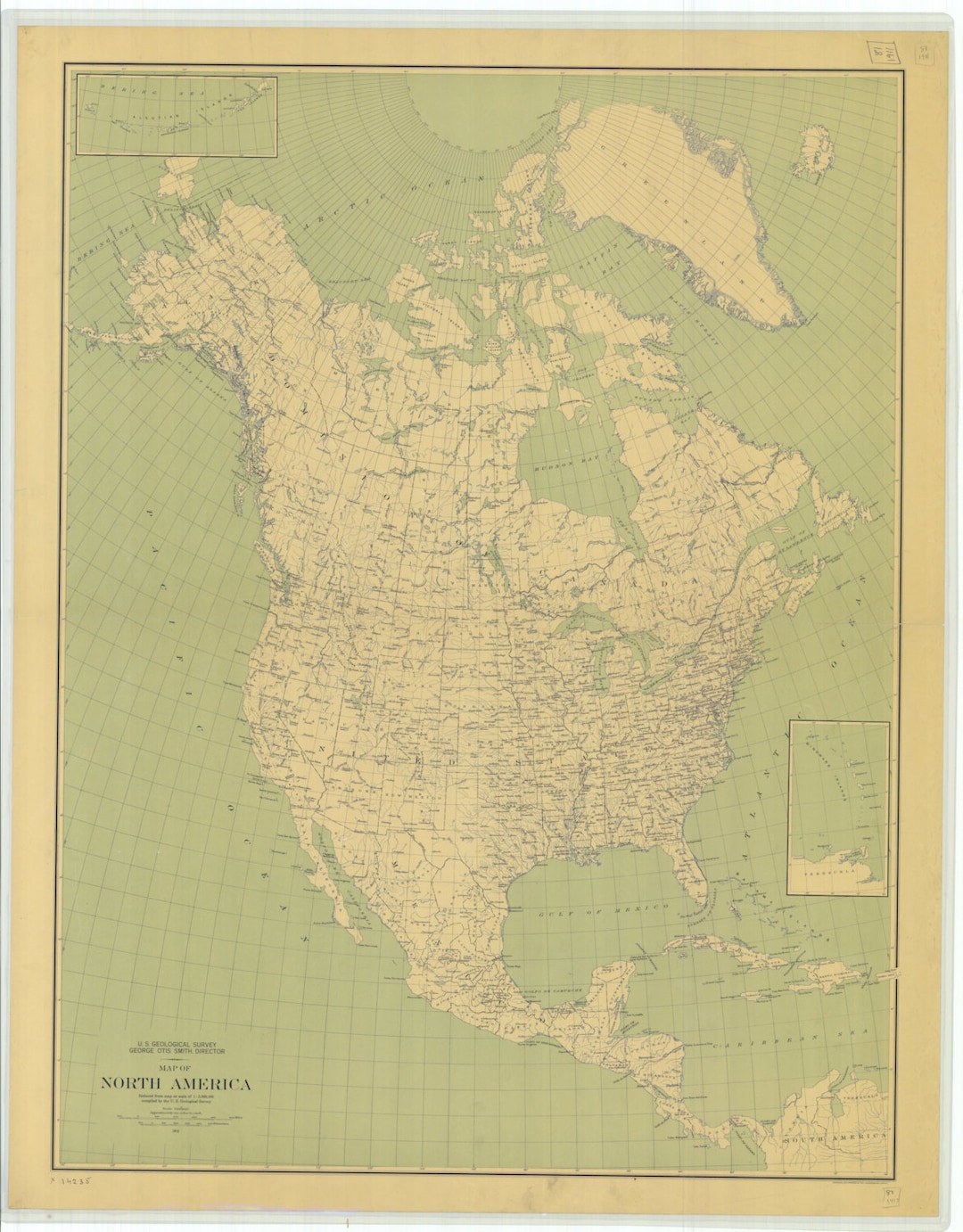 North America Map 1912 - Etsy