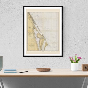 Ponce De Leon Inlet to Cape Kennedy Map 1931 - Nautical Chart Print - Etsy