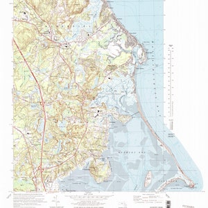 Duxbury Topographic Map 1974 - Nautical Chart Print - Etsy