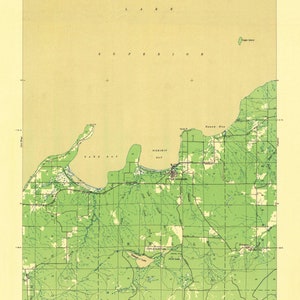 Cornucopia Wisconsin Topographic Map 1946 - Nautical Chart Print - Etsy