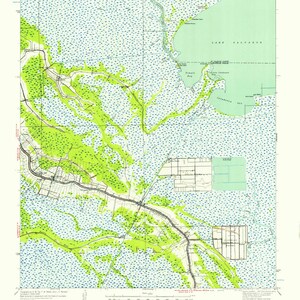 Cut-off (LA) Map - 1939 - Nautical Chart Print - Etsy