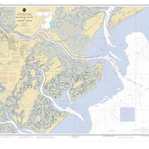 Savannah River & Wassaw Sound Map 2004 - Nautical Chart Print - Etsy