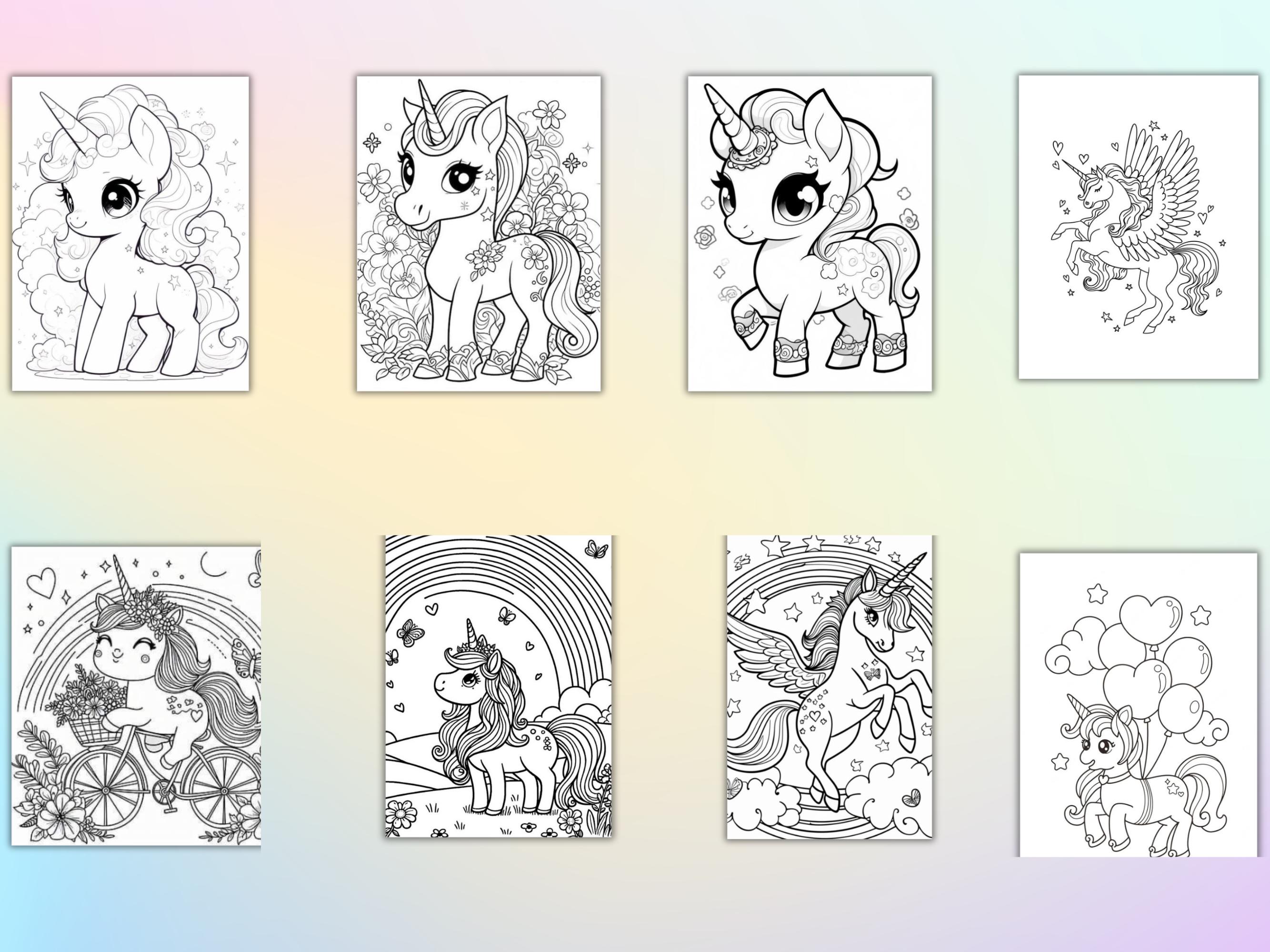 Magical Unicorn Coloring Book for Kids-digital Download, Unicorn ...