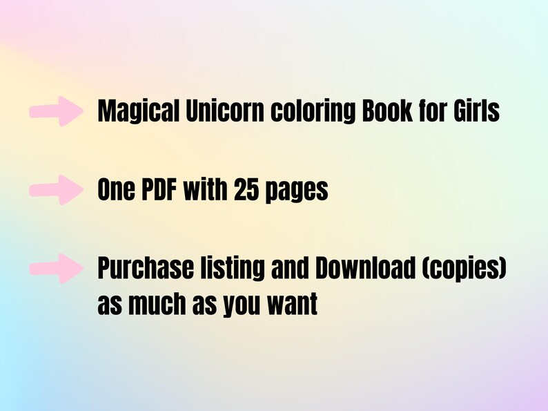Magical Unicorn Coloring Book for Kids-digital Download, Unicorn ...