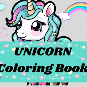 Magical Unicorn Coloring Book for Kids-digital Download, Unicorn ...