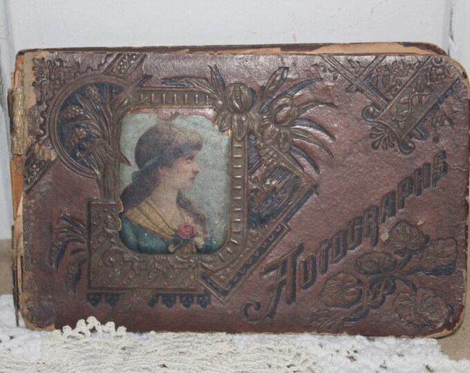 Leather Victorian Autograph Book 1800s - Etsy