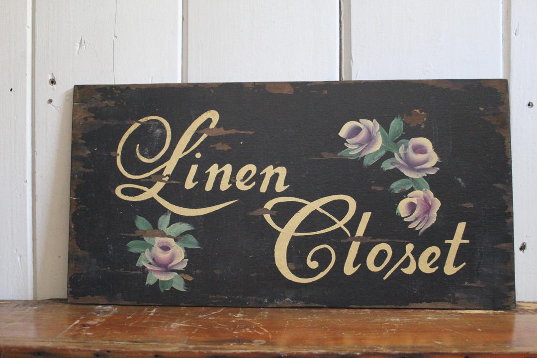 Wood Linen Closet Sign - Etsy