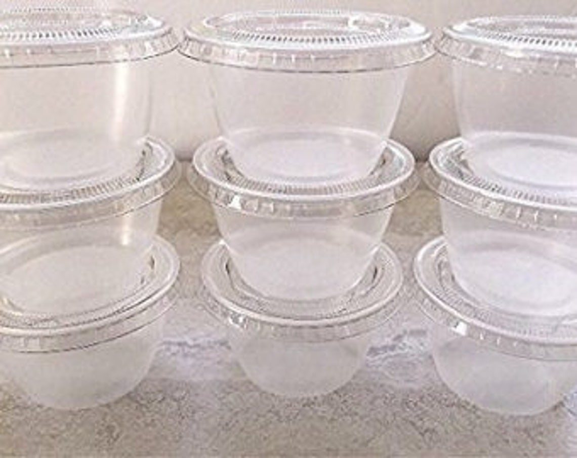 2oz Plastic Containers With Lids 100pcs Qty 50 Containers | Etsy