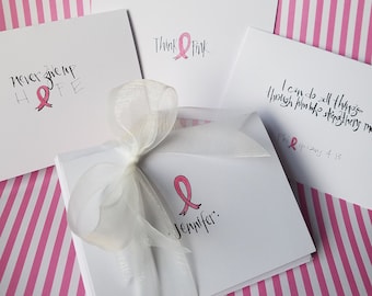 Breast Cancer Note Cards - Etsy
