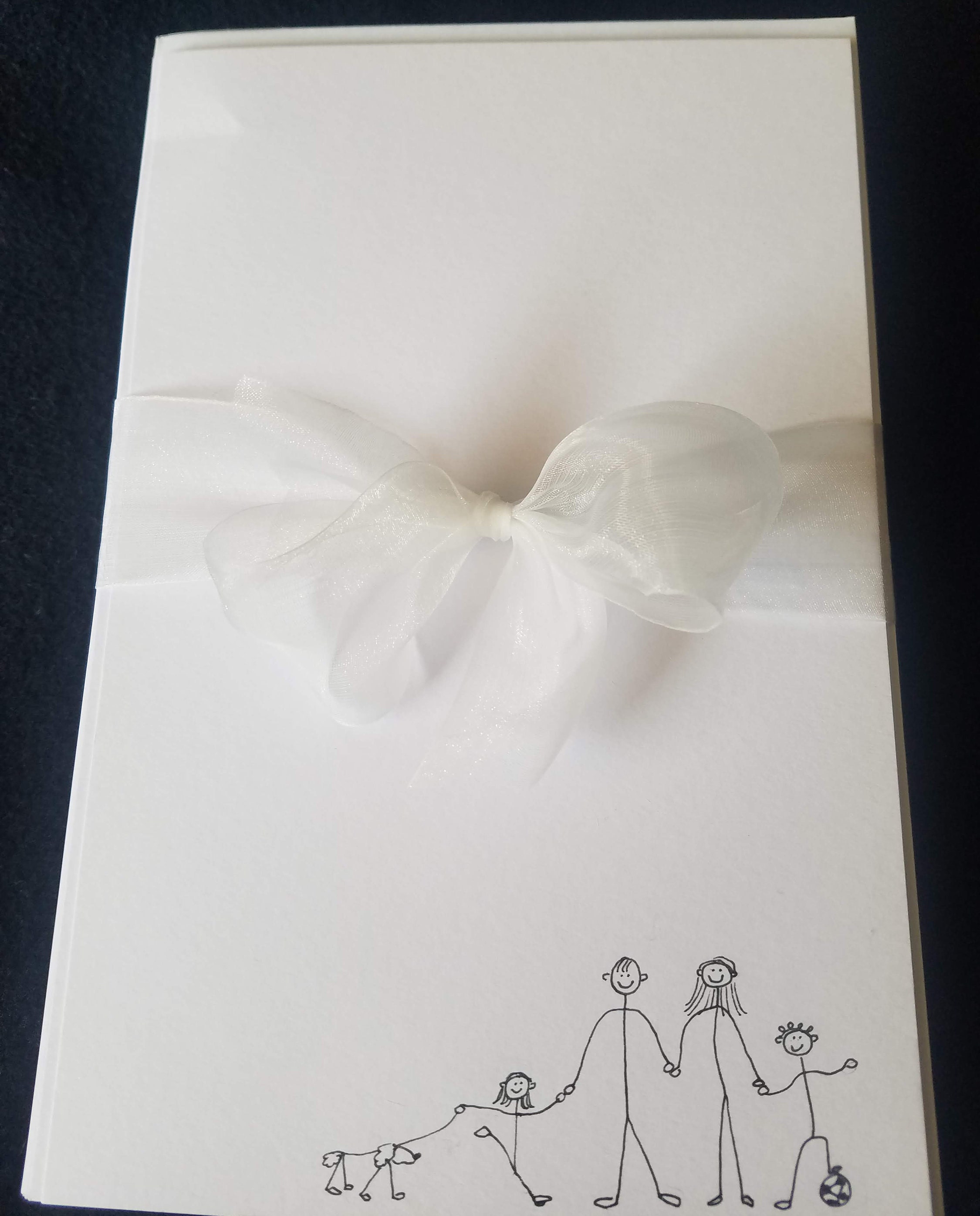 Stick Figure Family Themed - Note Cards- Hand-drawn and Personalized ...