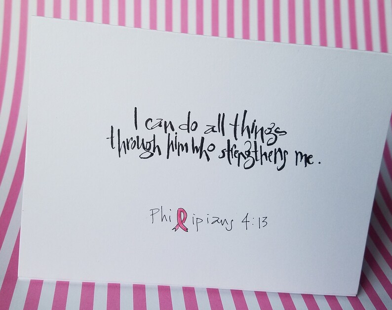 Breast Cancer Journey, Custom Text Note Cards Hand-drawn, Breast Cancer ...