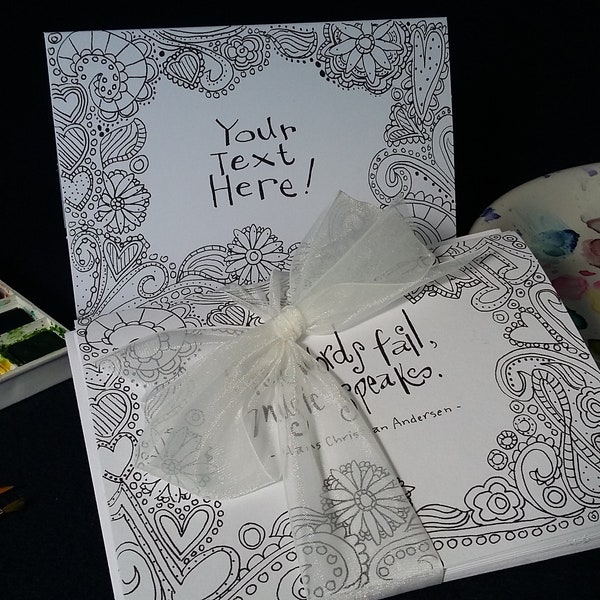 Adult Coloring Notecards - Etsy