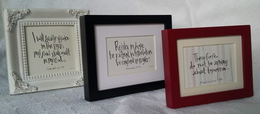 Mini Frame Custom Script and Verse, Hand-drawn and Personalized ...
