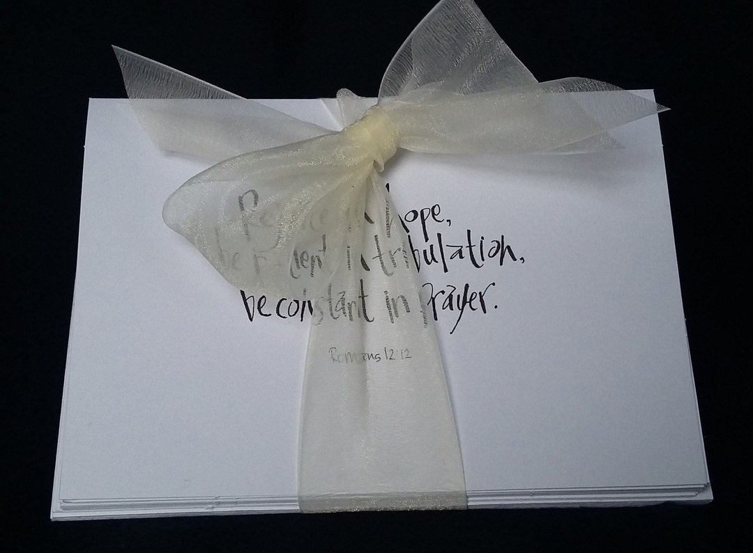Hand-drawn Scripture Note Cards, Personalized Verse, 4x5.5 Blank Cards ...