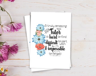 Teacher Thank You Card, Thank You Card for Educator, Teacher ...