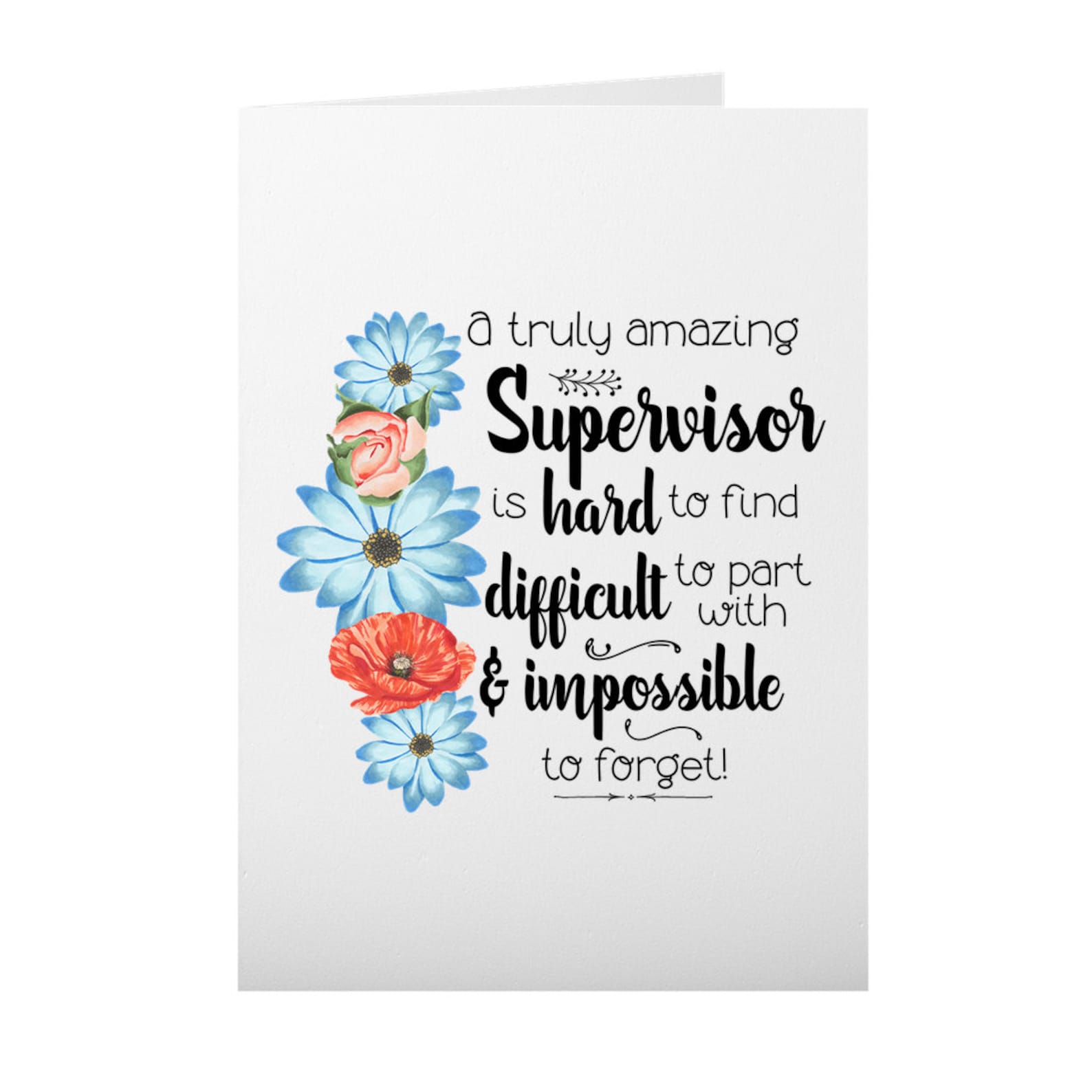 Supervisor Thank You Gift Greeting Card Appreciation Gift - Etsy