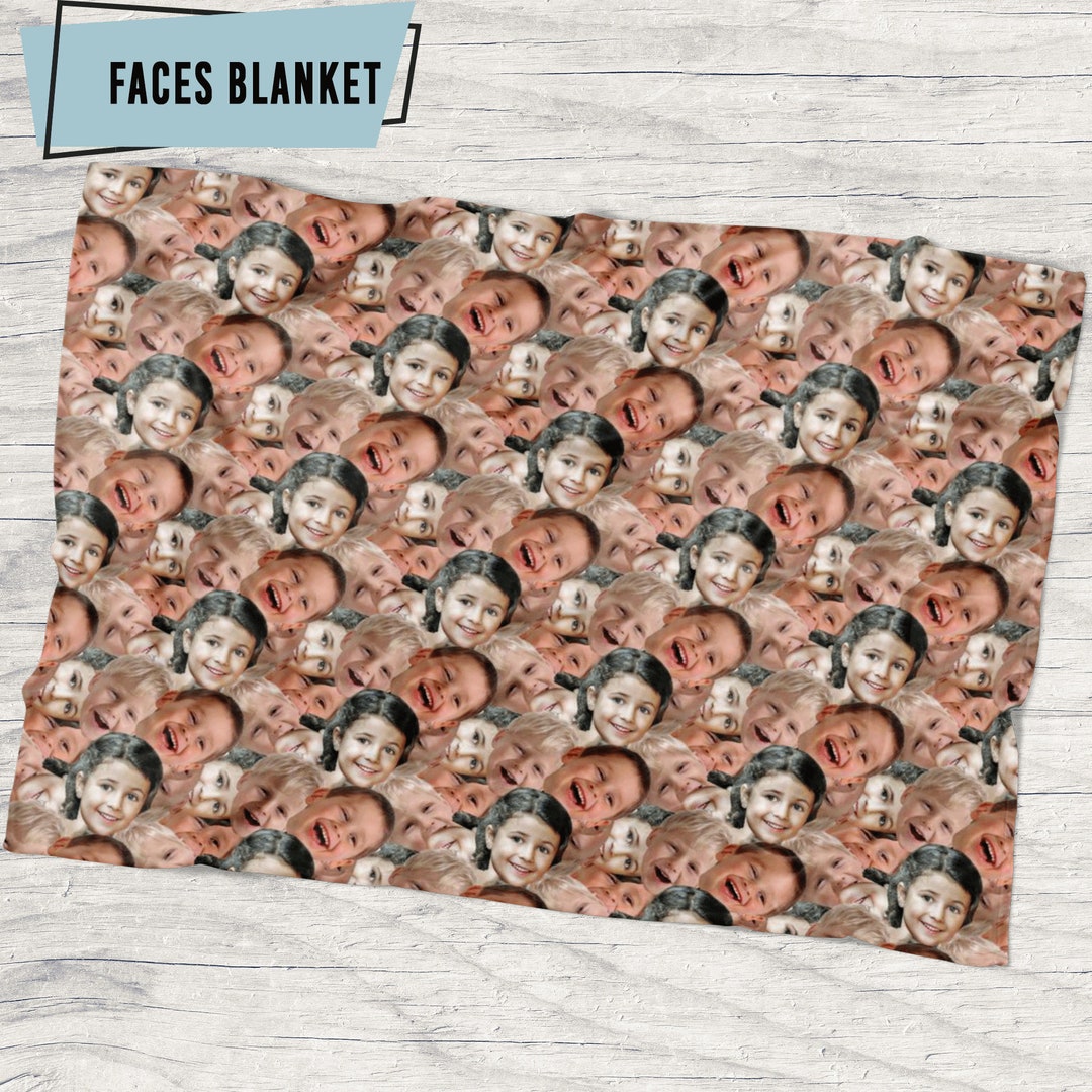Custom Face Blanket, Personalized Photo Face Blanket, Couples Photo ...