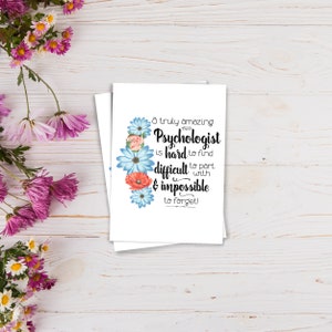 Psychologist Card Thank You Greeting Card School - Etsy Canada