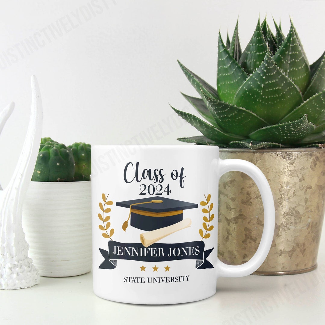 Personalized Graduation Mug, Class of 2024, Graduation Gift, Senior ...