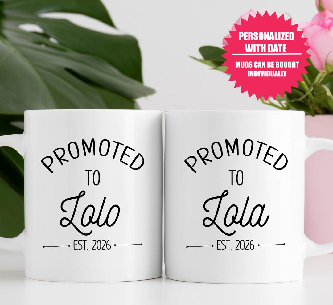Lola and Lolo Couples Mug Set EST 2026, Filipino Lola Lolo Gifts for ...
