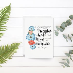 Nursing Preceptor Card, Nurse Preceptor Birthday Card, Nurse Preceptor ...