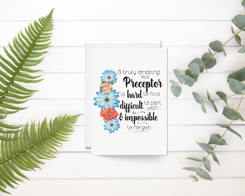 Nursing Preceptor Card, Nurse Preceptor Birthday Card, Nurse Preceptor ...