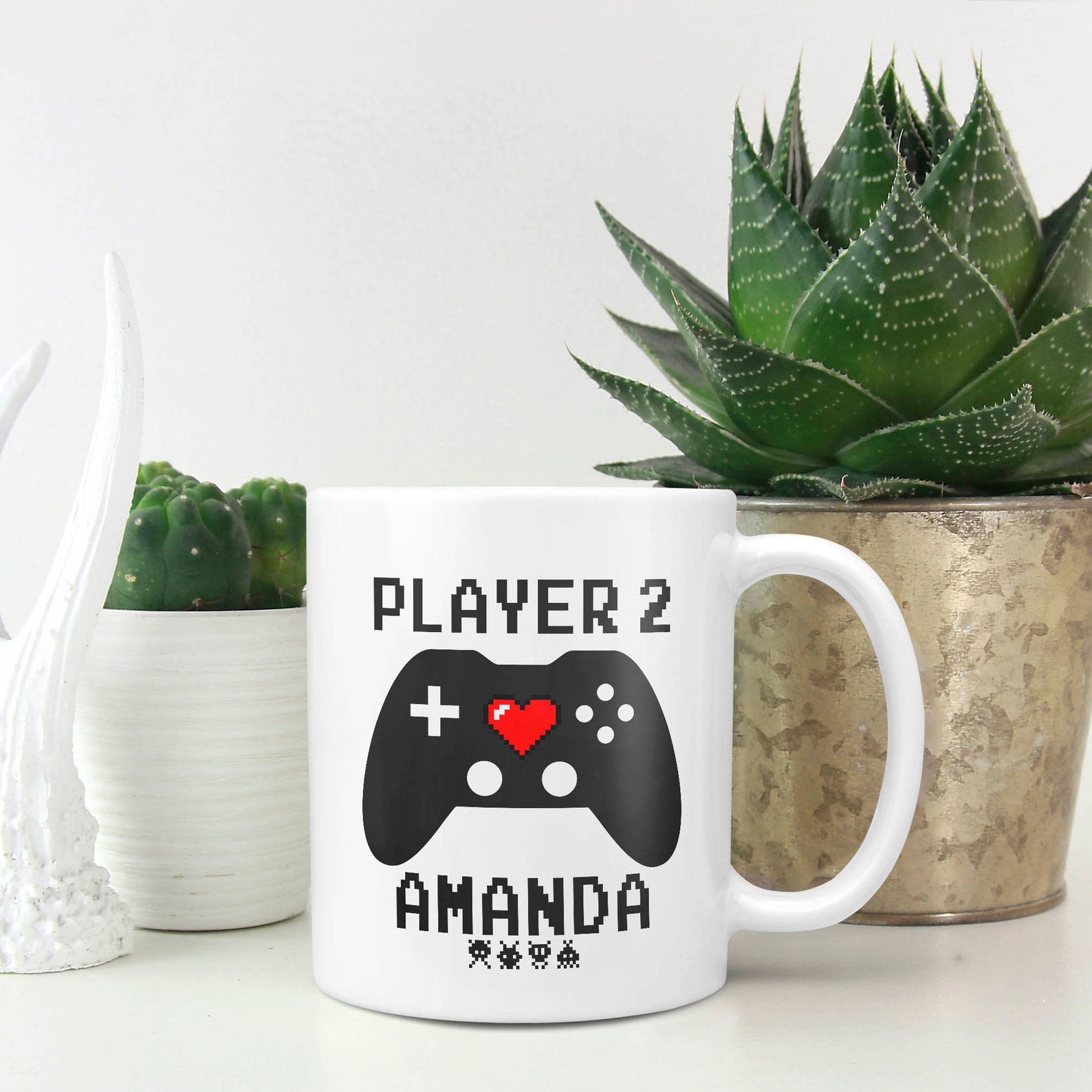 Gamer Couple Mug - Personalized Engagement Mug for Gamer - Player 1 ...