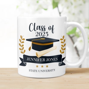 Personalized Graduation Mug, Class of 2024, Graduation Gift, Senior ...