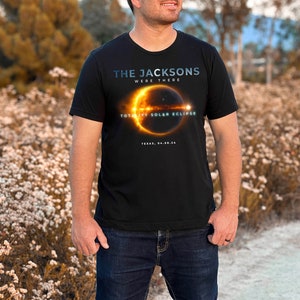 Total Solar Eclipse 2024 Family Shirts, Custom City State, Sun and Moon ...