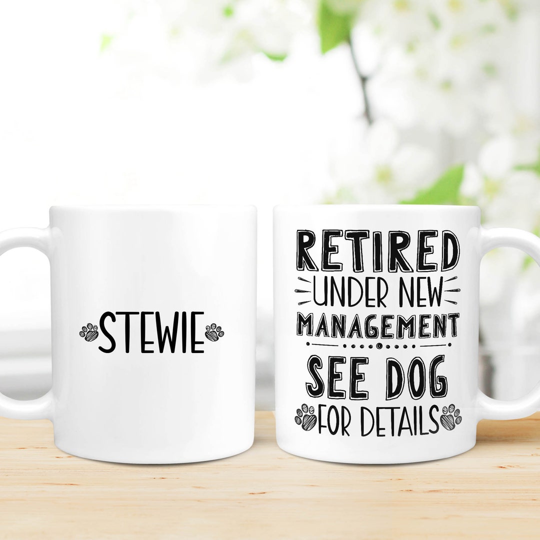 Retirement Gifts for Men, Dog Dad Gift, Personalized Retired Mug ...