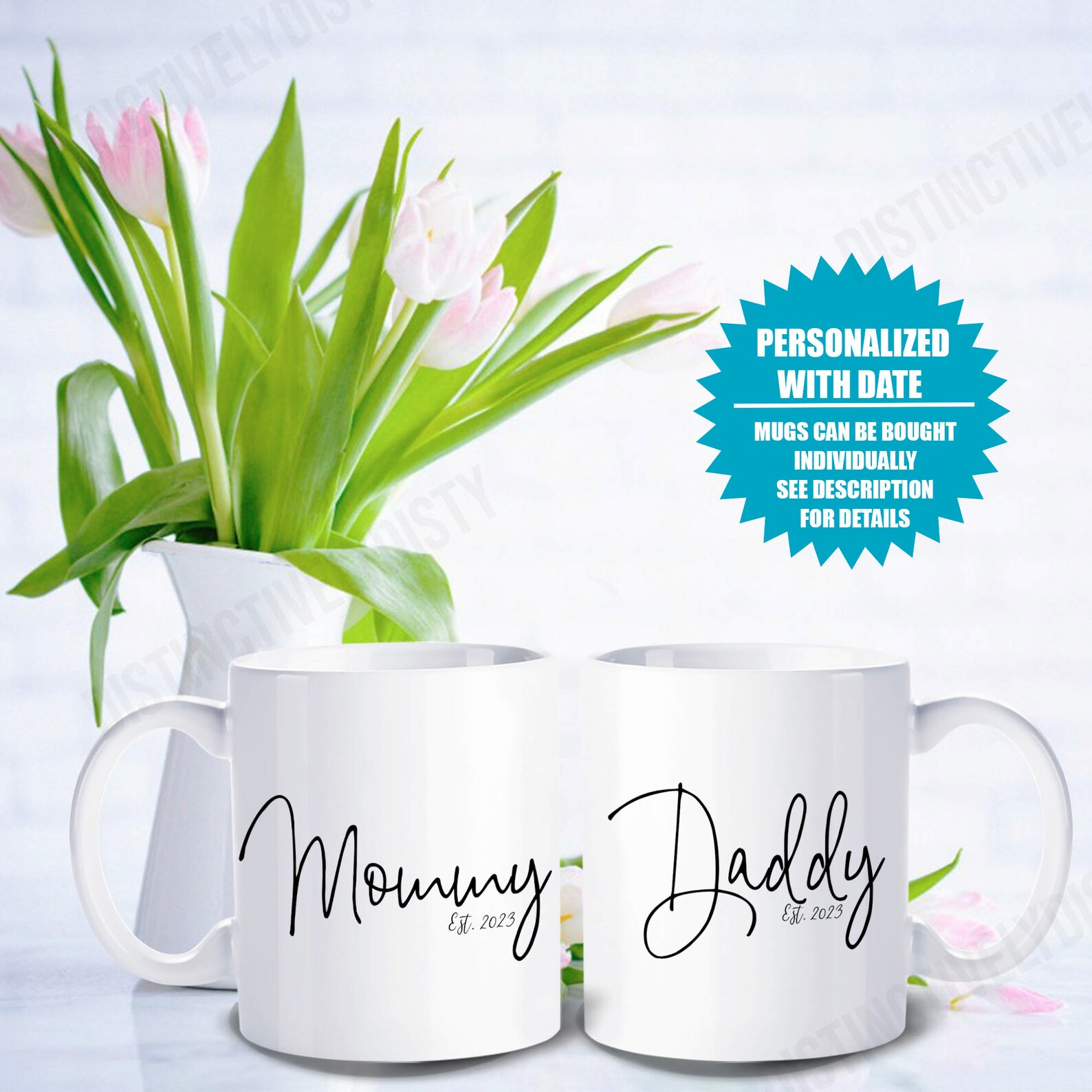 New Mom New Dad New Parents Mug Set Gift Est 2023 Gift - Etsy