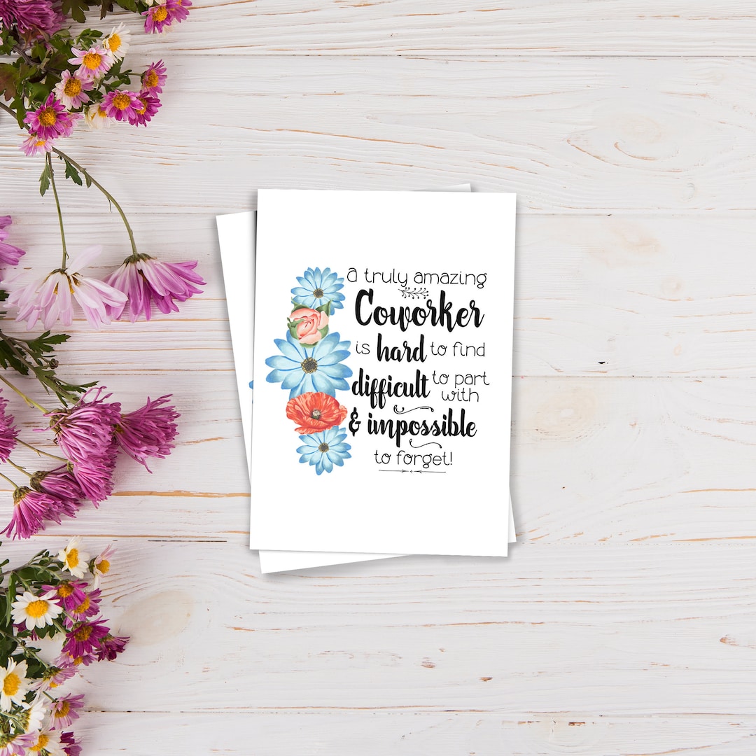 Coworker Leaving Greeting Card, Goodbye Gift for Co Worker - PRO001 - Etsy