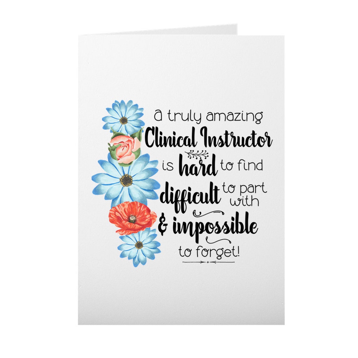 Card for Clinical Instructor Thank You Greeting Card - Etsy