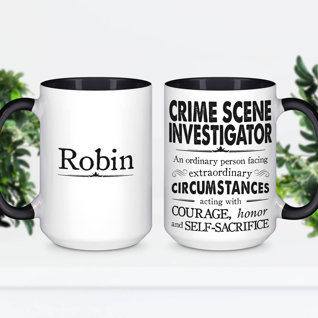 Crime Scene Investigator Mugs, Personalized Investigator Appreciation ...