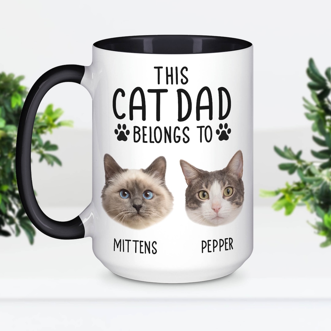 Personalized Cat Dad Gifts, Gift for Cat Dad, This Cat Dad Belongs To ...