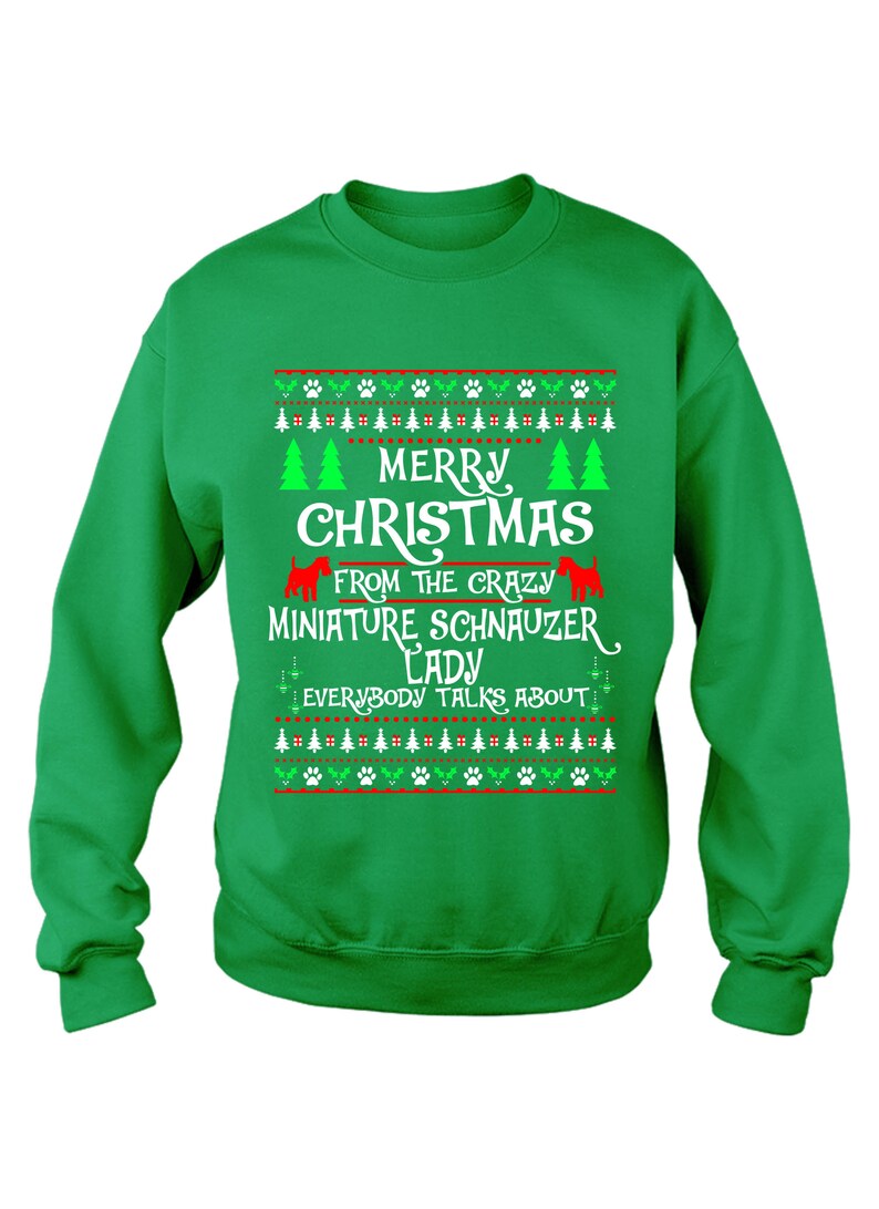 Miniature Schnauzer Ugly Christmas Sweater Style, Mini Schnauzer ...