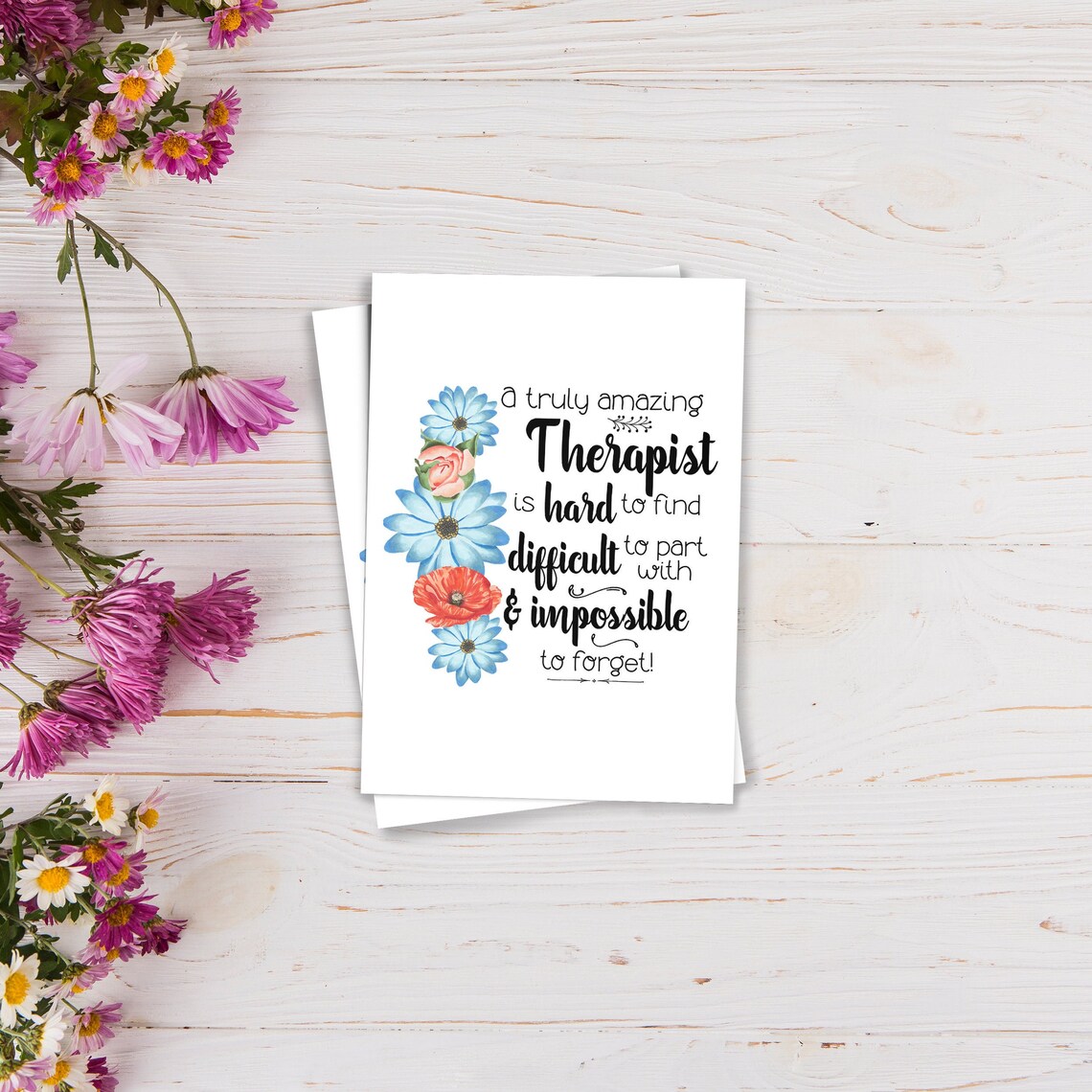 Therapist Gift - Therapist Card - Appreciation Gift - Greeting Card ...