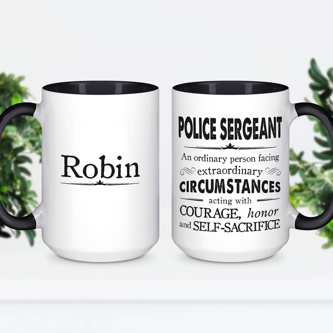 Police Sergeant Gifts, Personalized Police Sergeant Mug, Appreciation ...