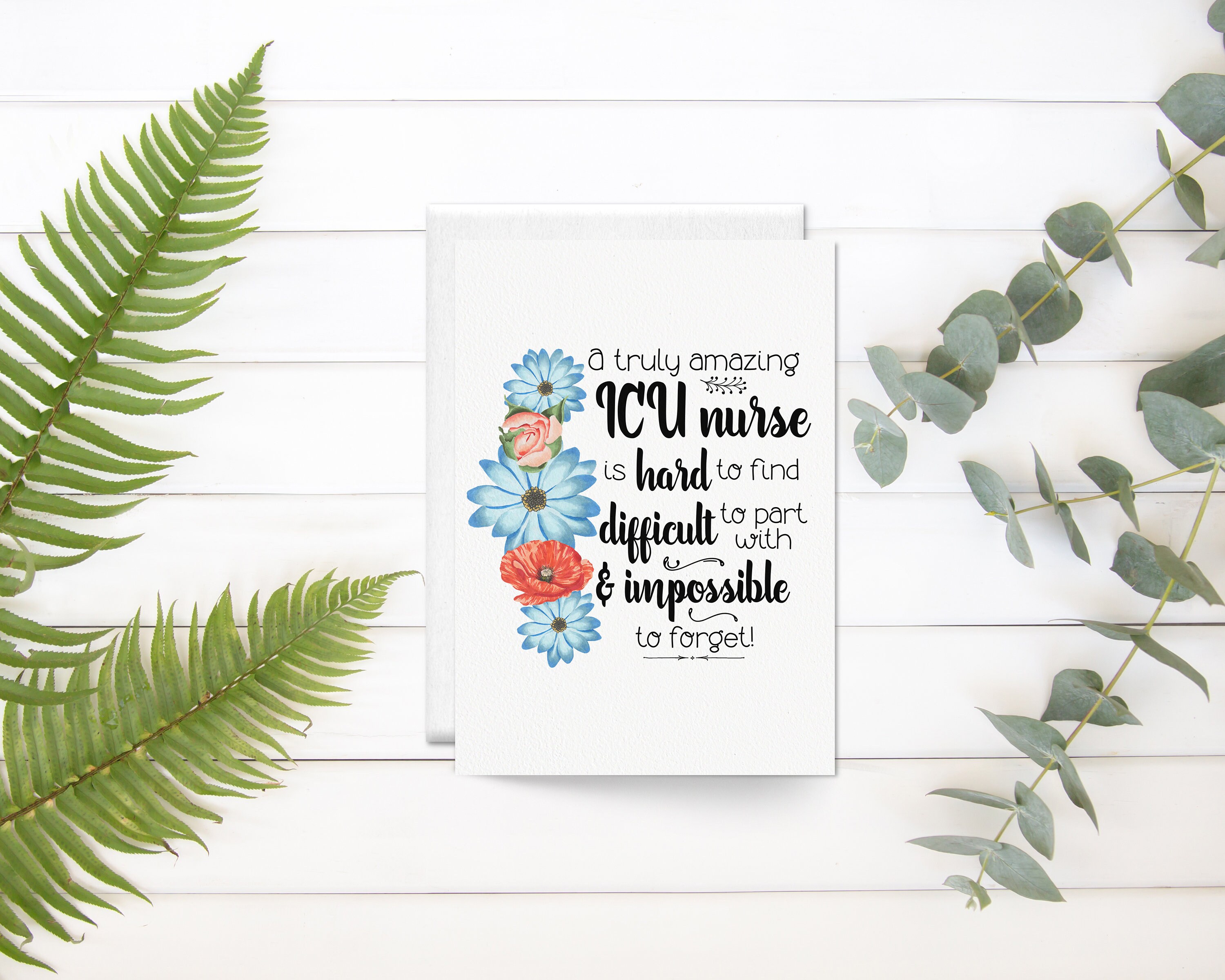 Icu Nurse Gift, Thank You - Greeting Card - PRO001 - Etsy