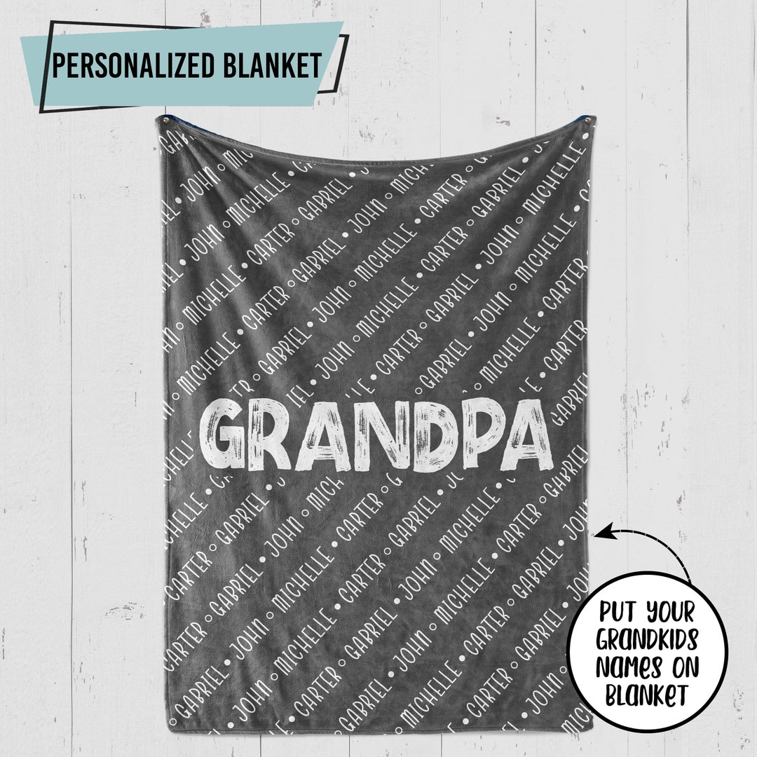 Grandpa Blanket, Personalized Grandpa Gifts, Gifts for Grandpa ...