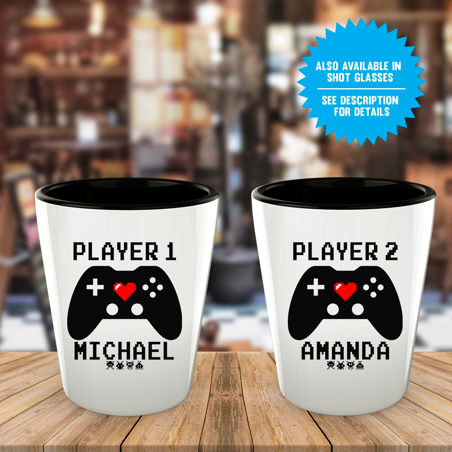 Gamer Couple Mug - Personalized Engagement Mug for Gamer - Player 1 ...