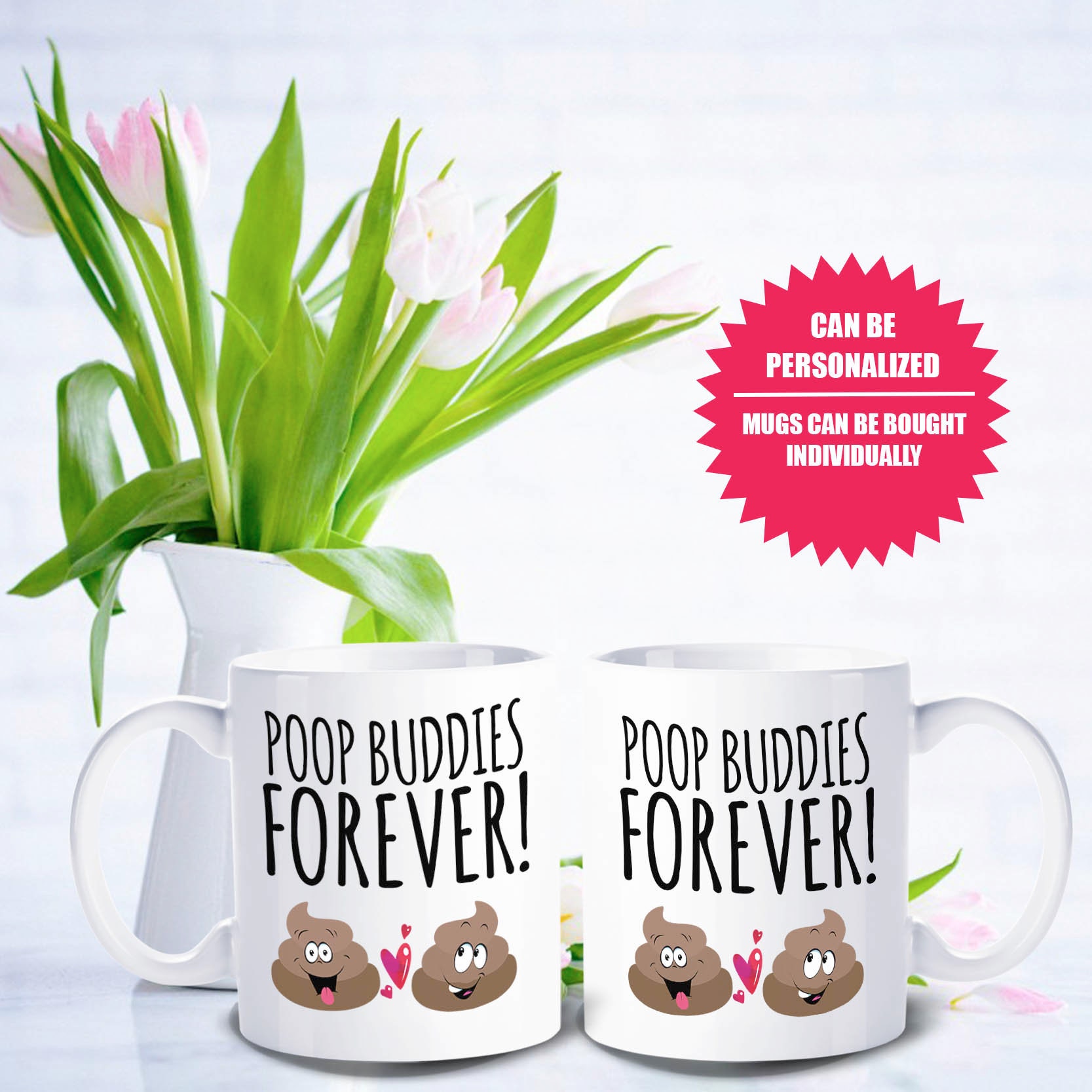 Personalized Gift Mug for Best Friends or Couples Poop - Etsy