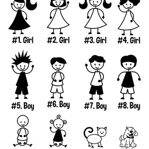 Personalized Dad Mug - Stick Figure Family, Customize With Name of Kids ...