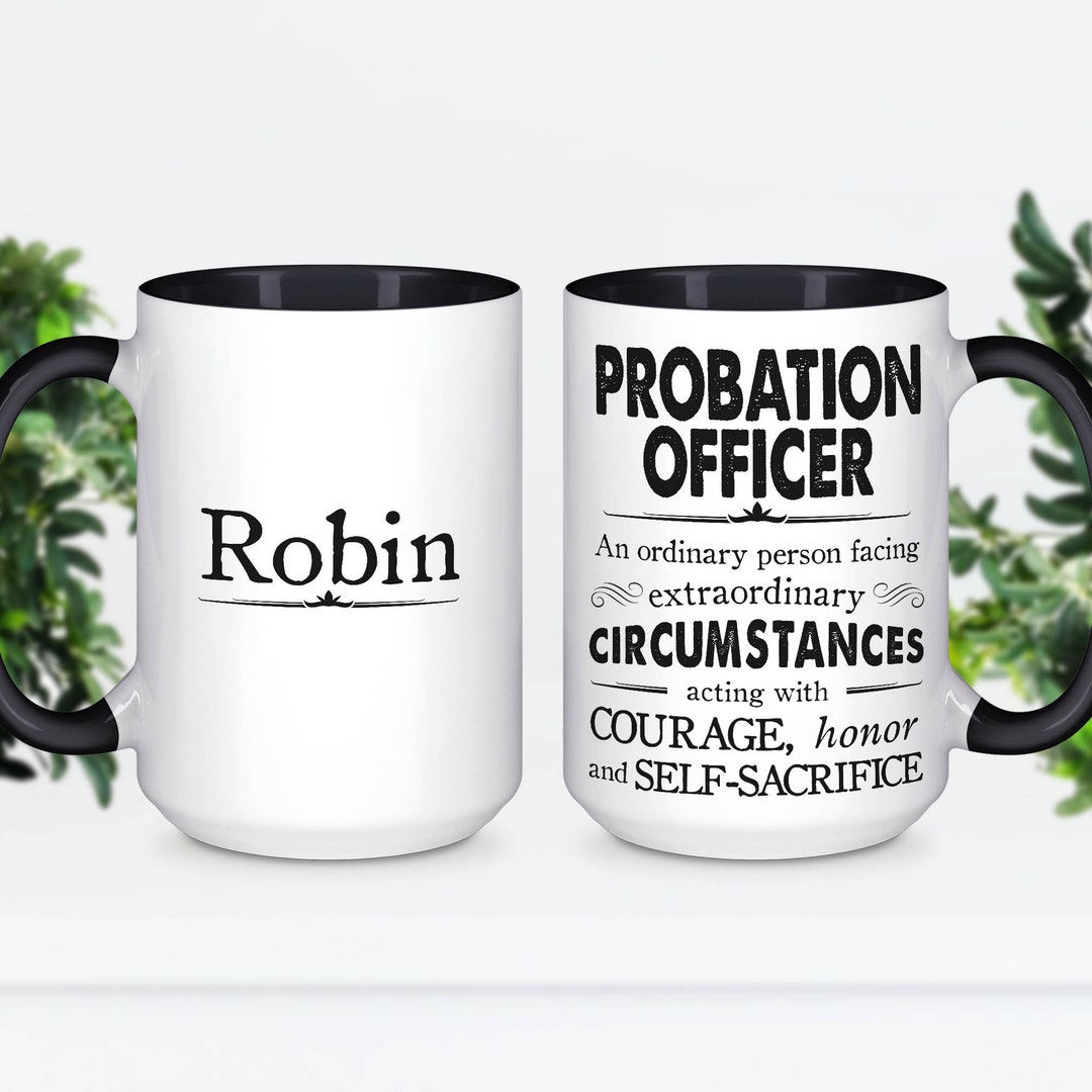 Probation Officer Gift, Personalized Probation Officer Mug, for Women ...