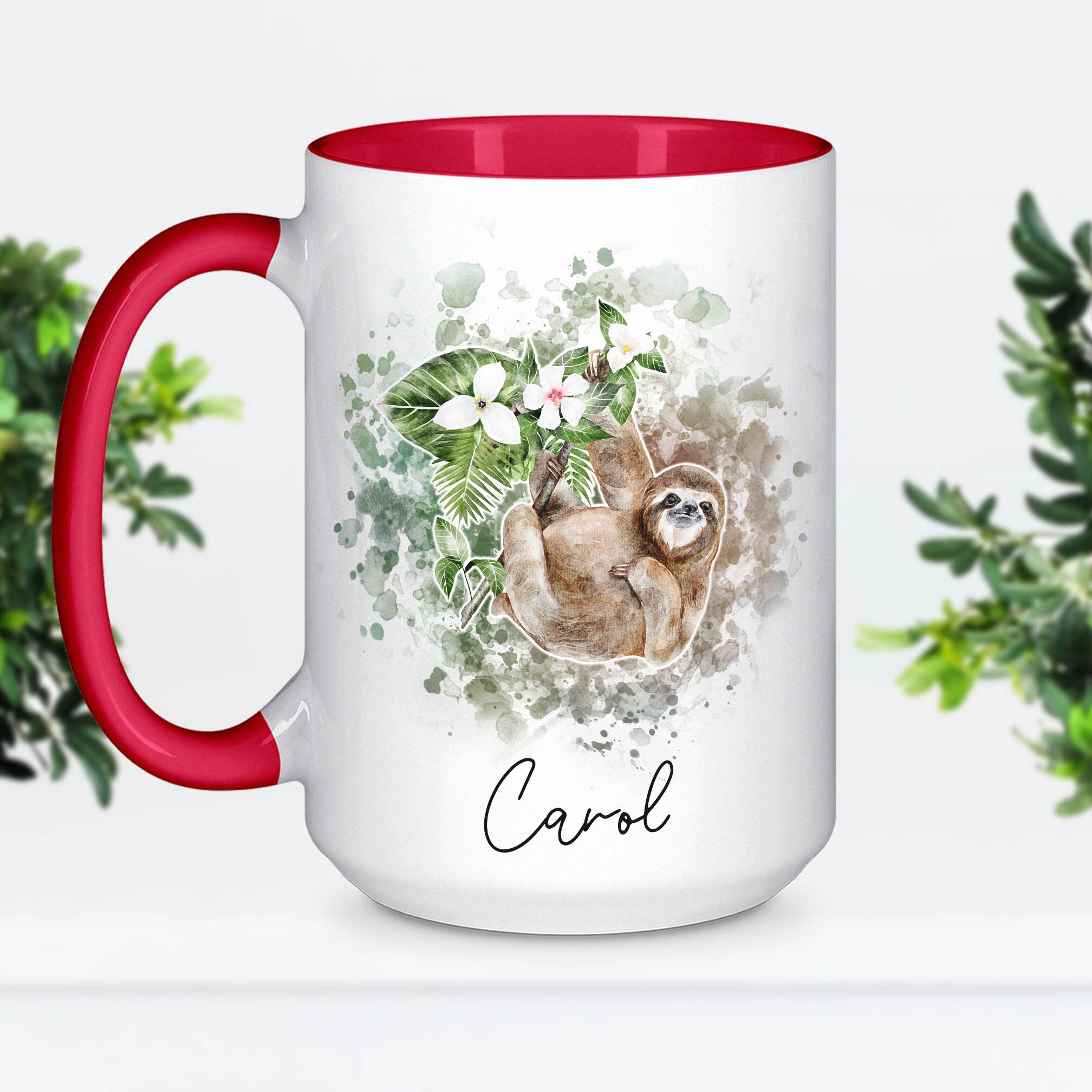 Personalized Sloth Mug, Sloth Gift, Sloth Lover Gift, Custom Name Mug ...