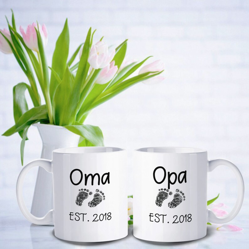 Oma and Opa Mug Set Pregnancy Announcement Oma Est 2022 Opa - Etsy