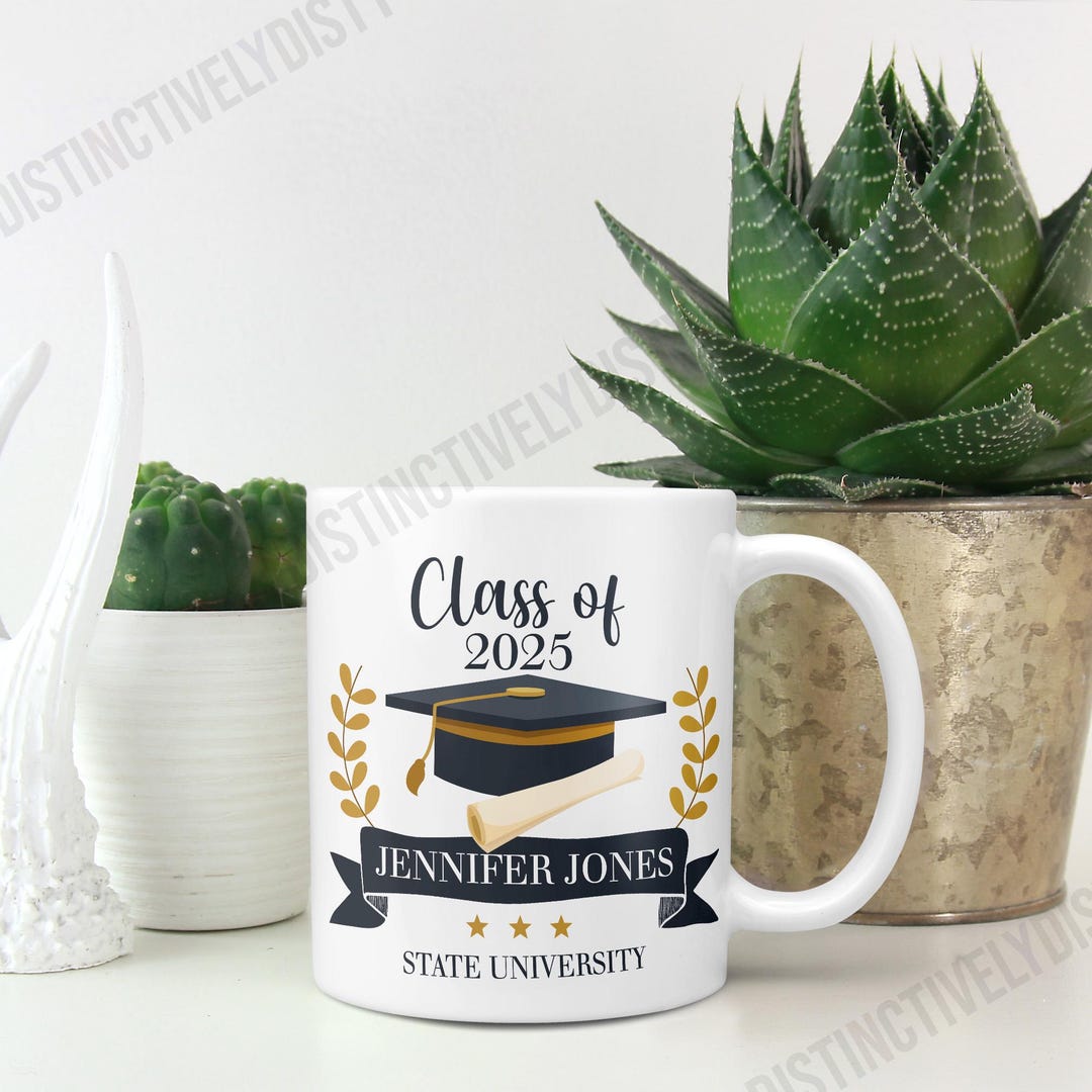 Personalized Graduation Mug, Class of 2025, Graduation Gift, Senior ...