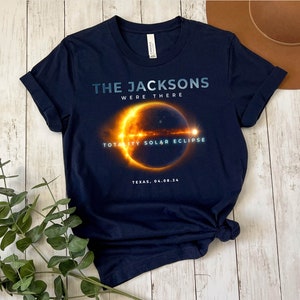 Total Solar Eclipse 2024 Family Shirts, Custom City State, Sun and Moon ...